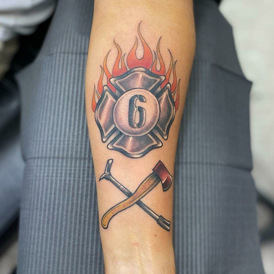 Stunning 23 Burning Hot Firefighter Tattoos You Need To See! - Psycho Tats