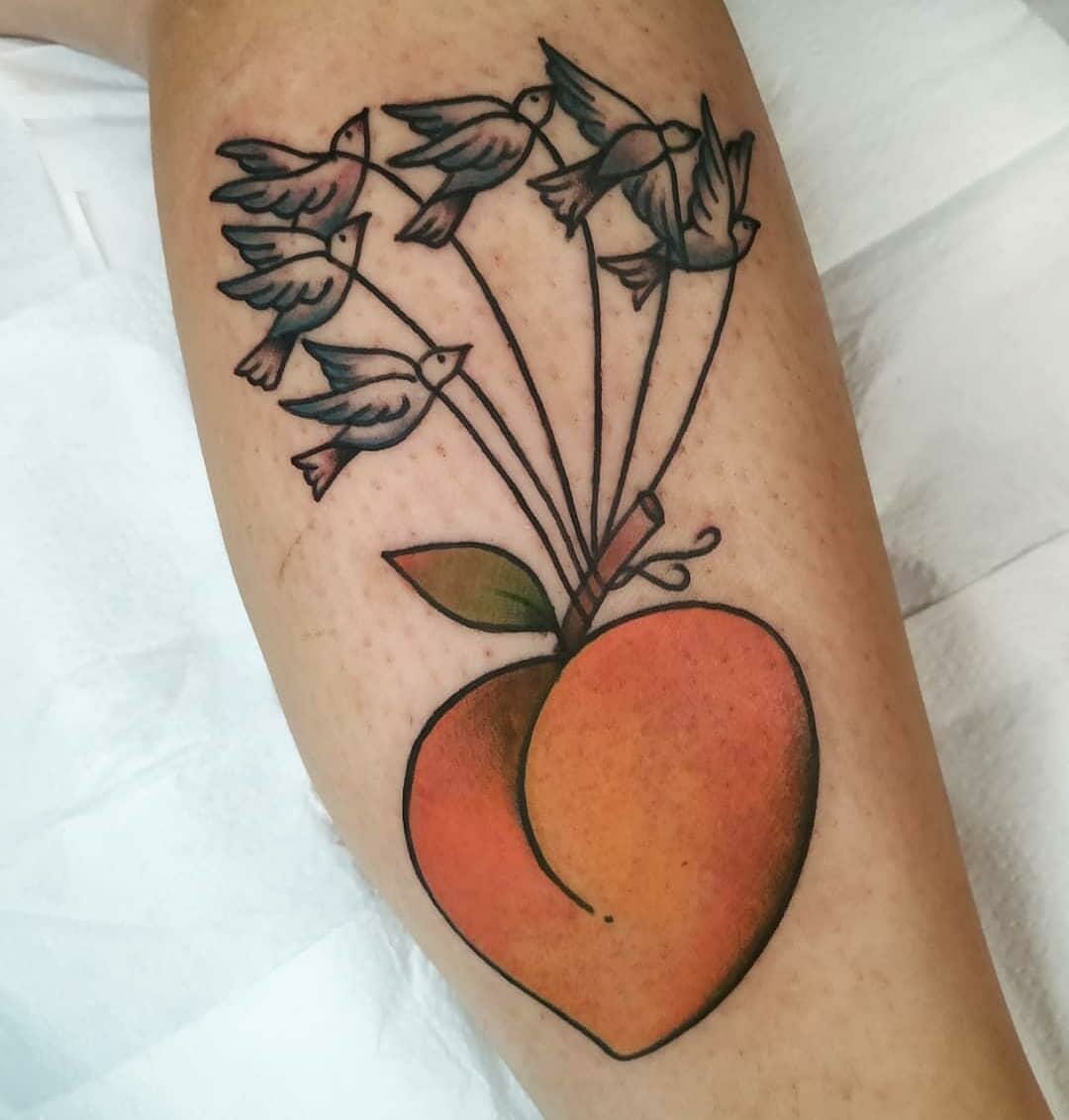 26 Delicate And Sweet Peach Tattoo Designs Ideas To Inspire Your Next ...