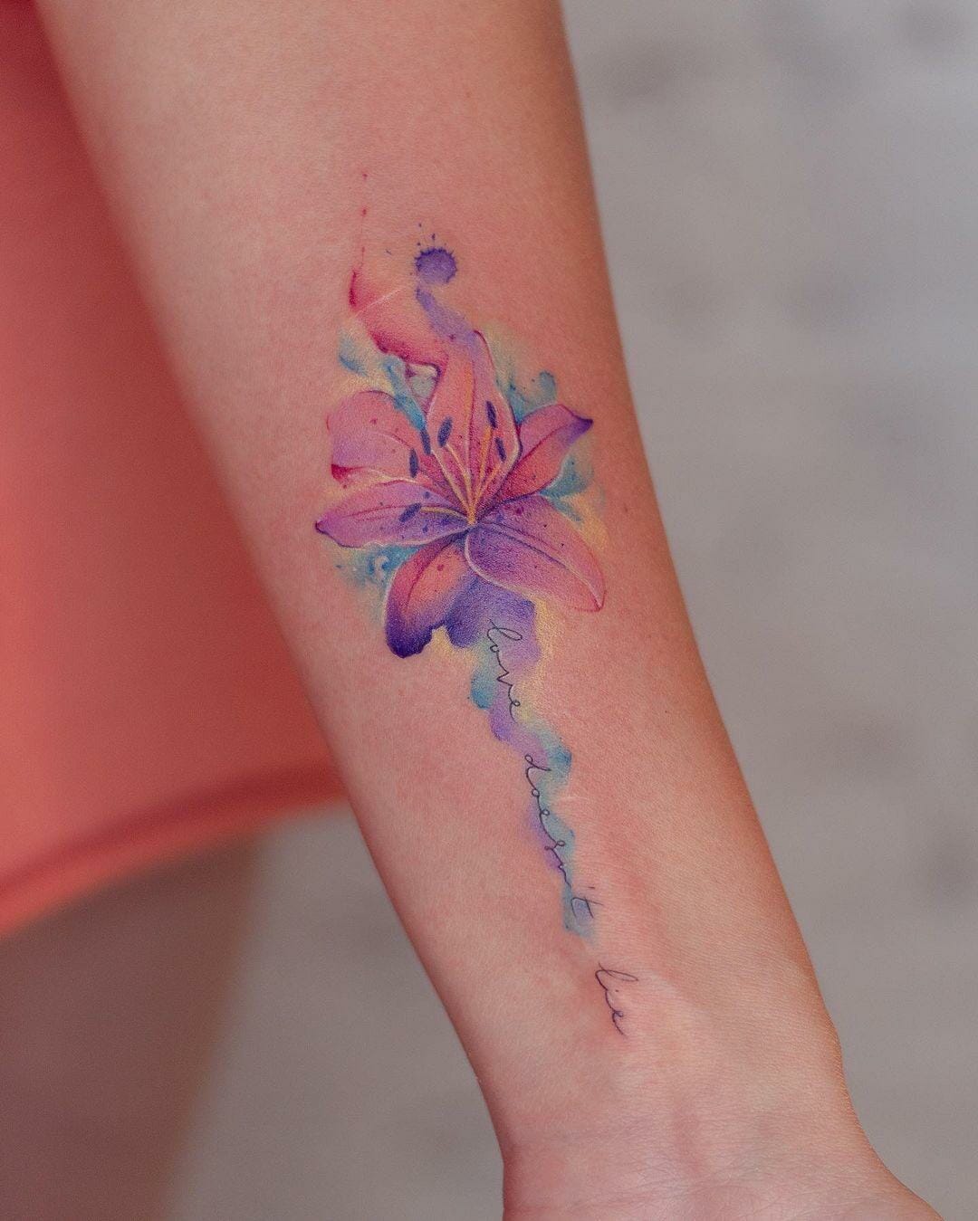 55 Beautiful Lily Flower Tattoo Ideas With Hidden Meaning - Psycho Tats