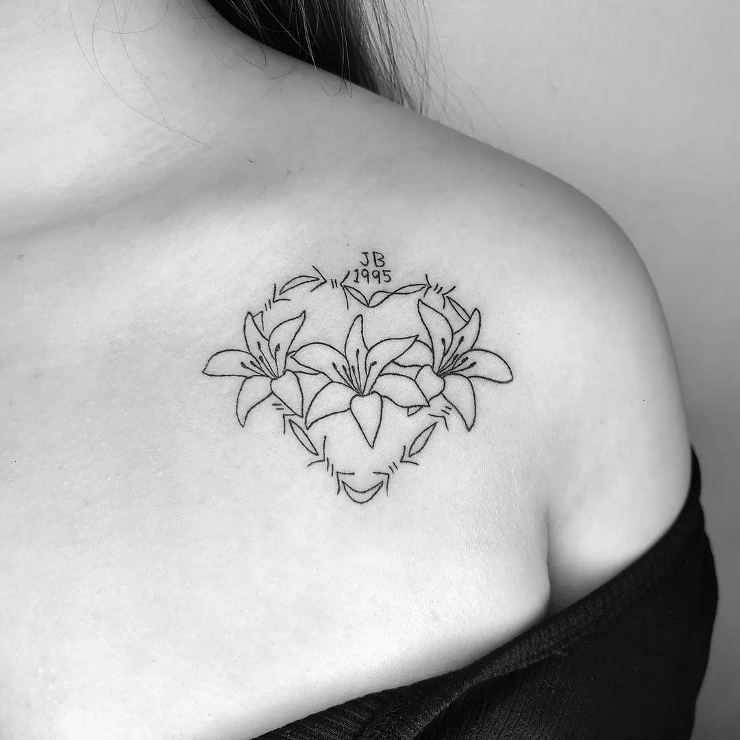 55 Beautiful Lily Flower Tattoo Ideas With Hidden Meaning - Psycho Tats