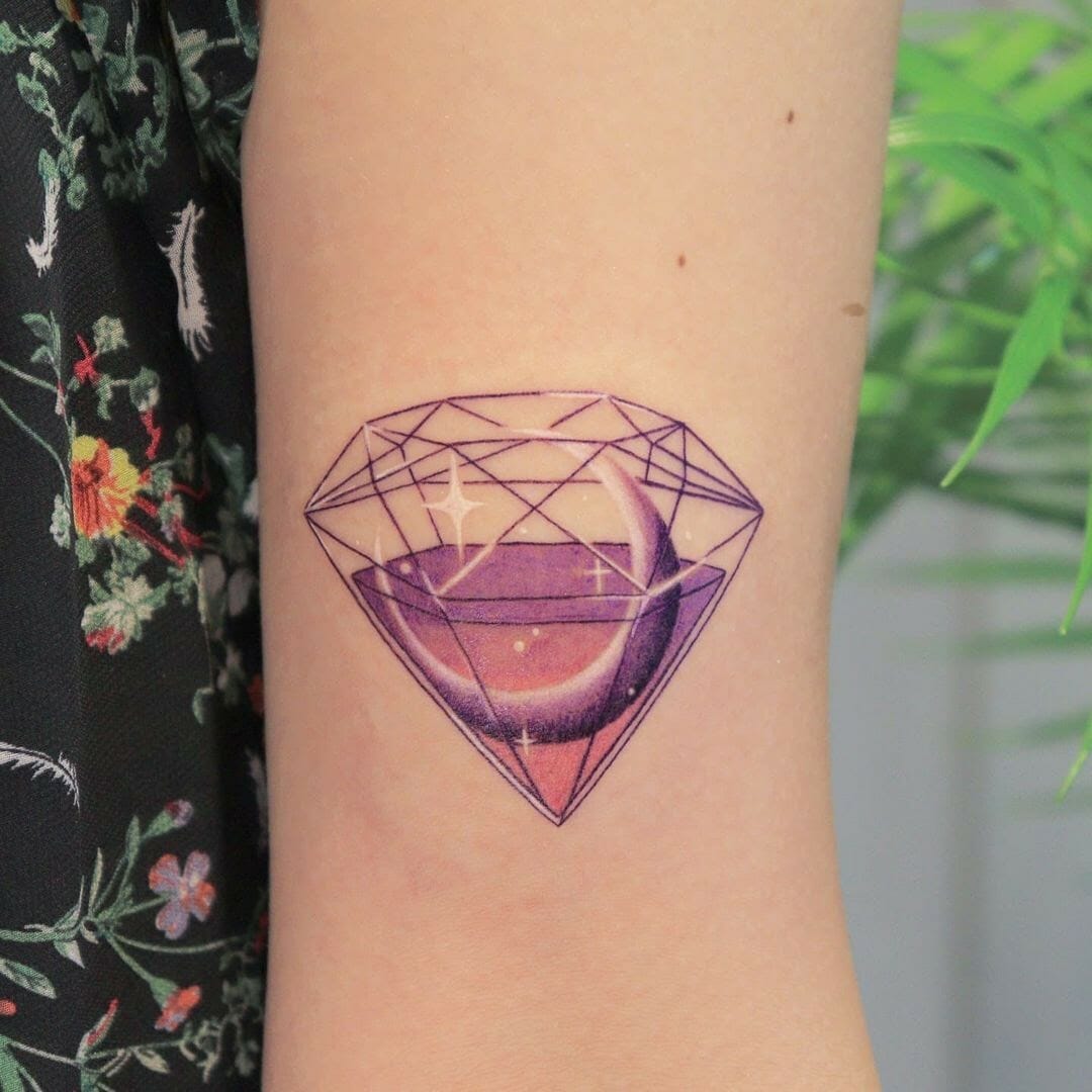 33 Diamond Tattoo Ideas For That Shine Of Yours - Psycho Tats