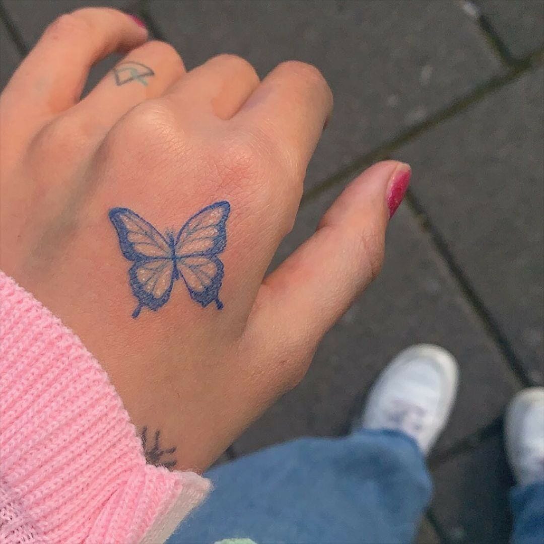 55 Awesome Butterfly On Hand Tattoo Ideas With Special Meaning - Psycho ...