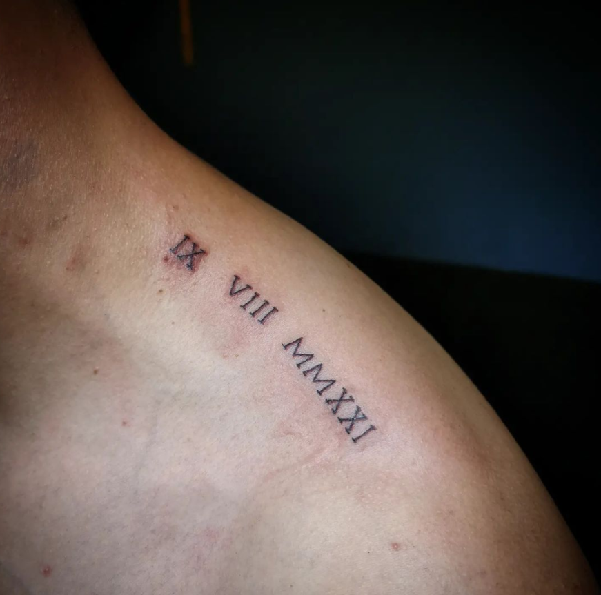 72 Roman Numeral Tattoos On Shoulder That Are Super Creative - Psycho Tats