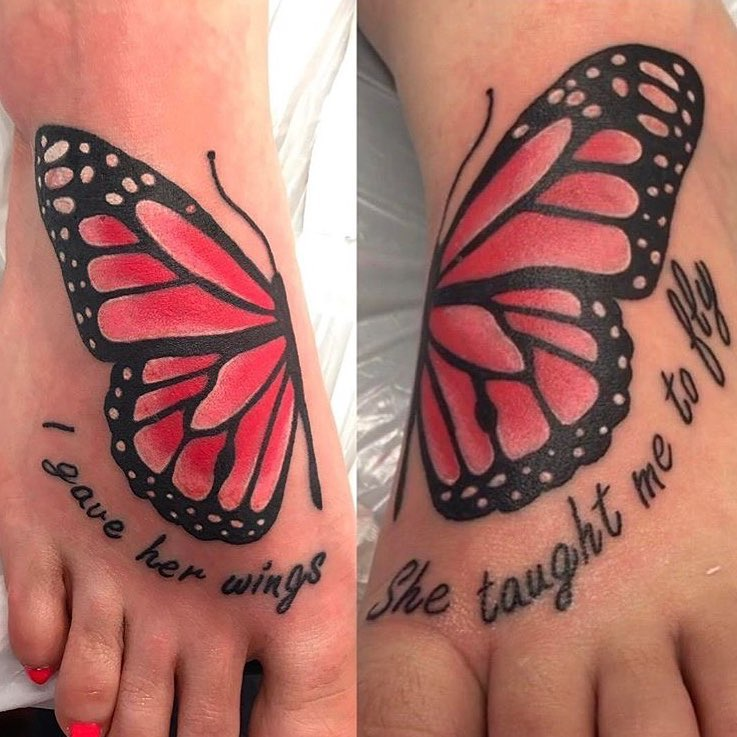 73 Delightful And Creative On Foot Butterfly Tattoo For Lovers - Psycho ...