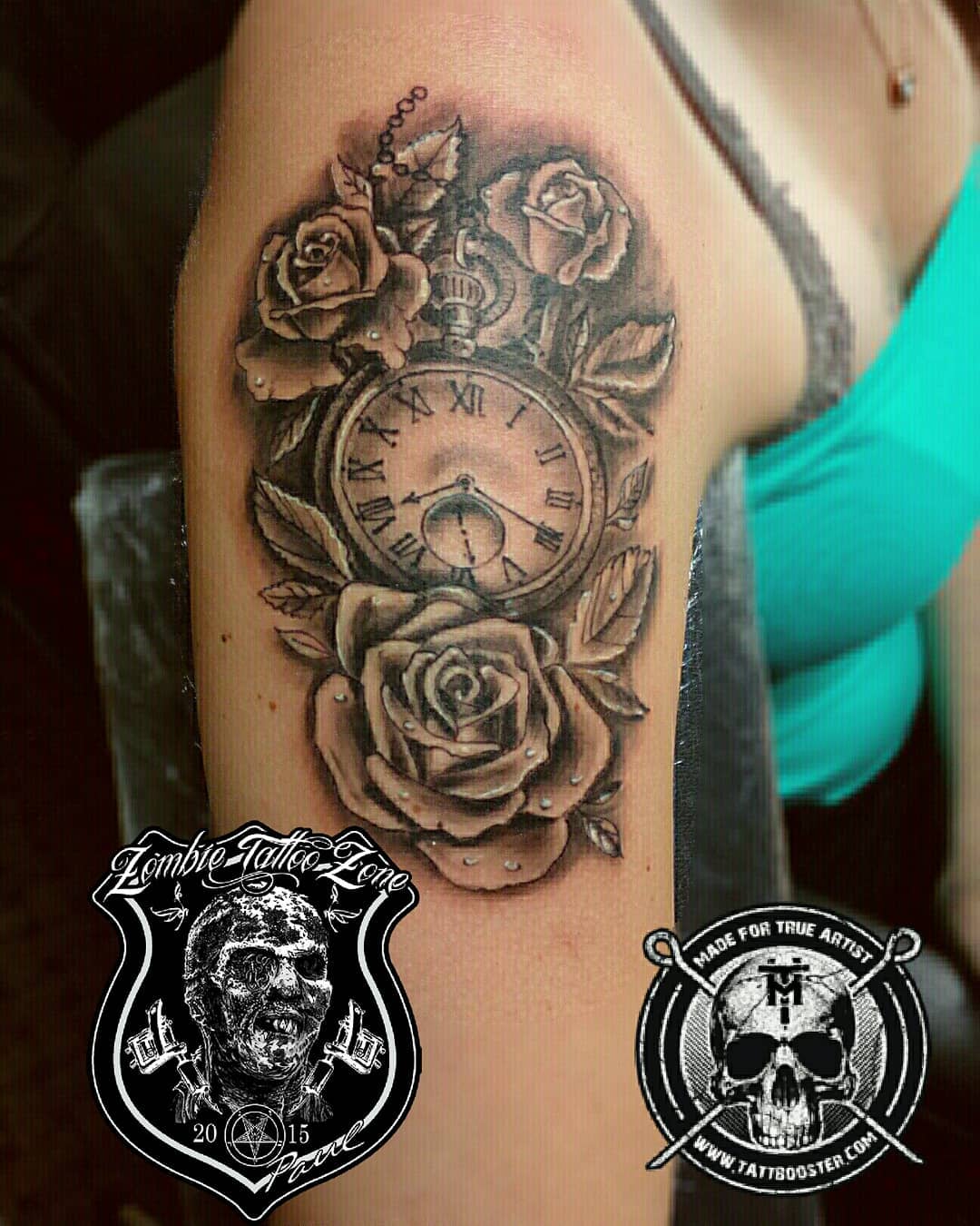 60 Floral Moments: Captivating Flower Clock Tattoos to Inspire - Psycho ...