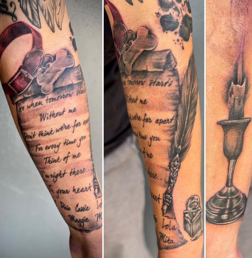 46 Great Scroll Tattoos Ideas and Design for Arm - Psycho Tats