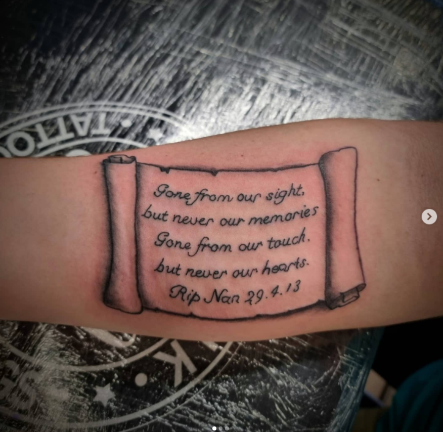 46 Great Scroll Tattoos Ideas and Design for Arm - Psycho Tats