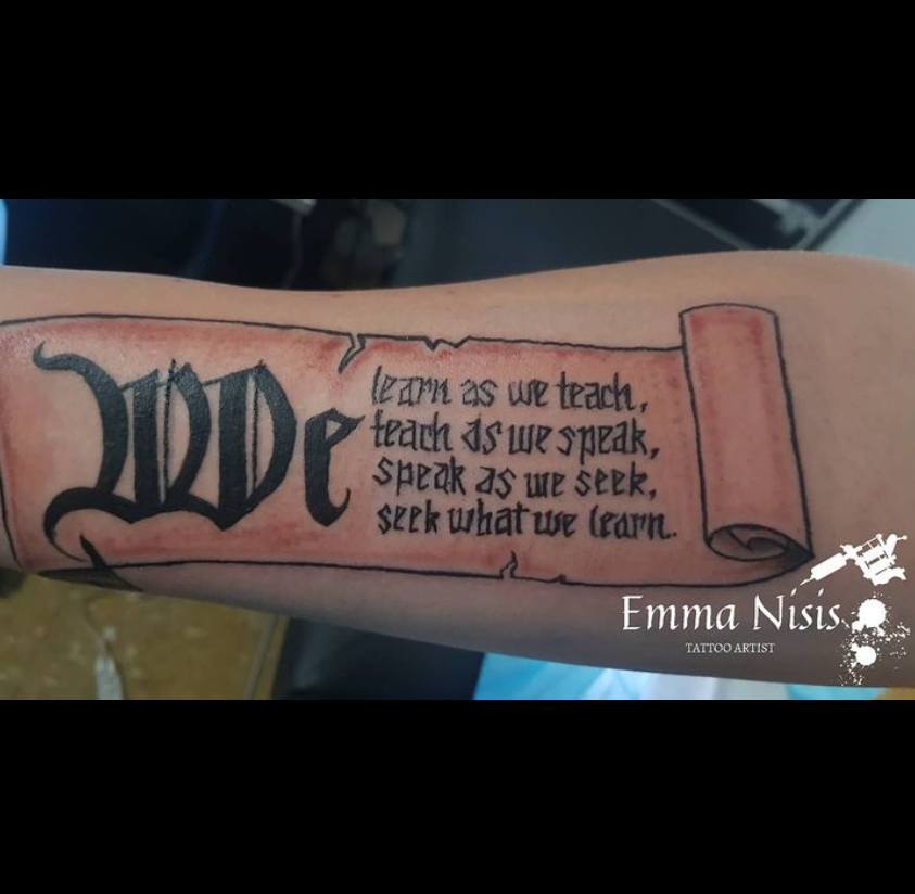 46 Great Scroll Tattoos Ideas and Design for Arm - Psycho Tats