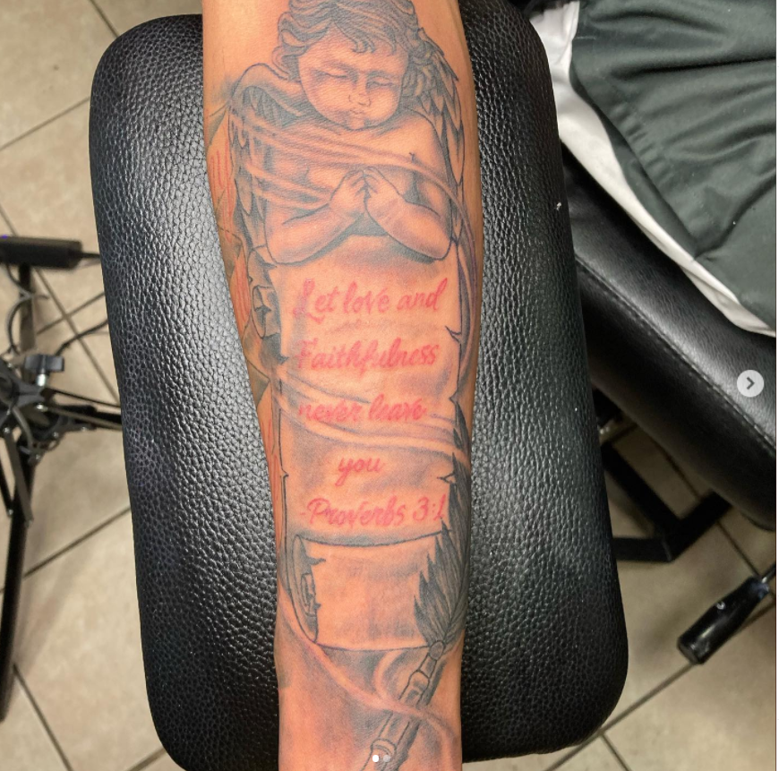 46 Great Scroll Tattoos Ideas and Design for Arm - Psycho Tats