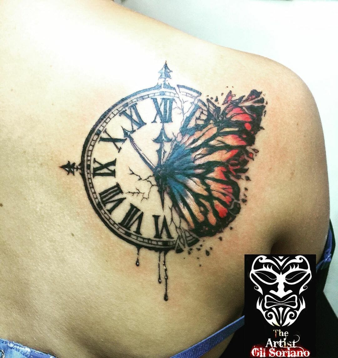 32 New Incredible Clock Tattoo Designs for Best Inking - Psycho Tats