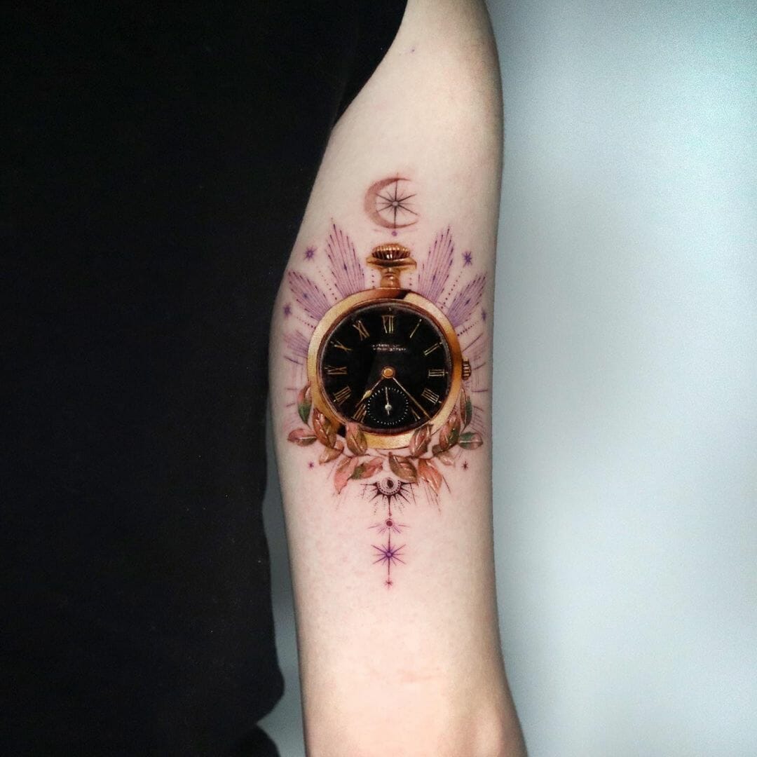 32 New Incredible Clock Tattoo Designs for Best Inking - Psycho Tats