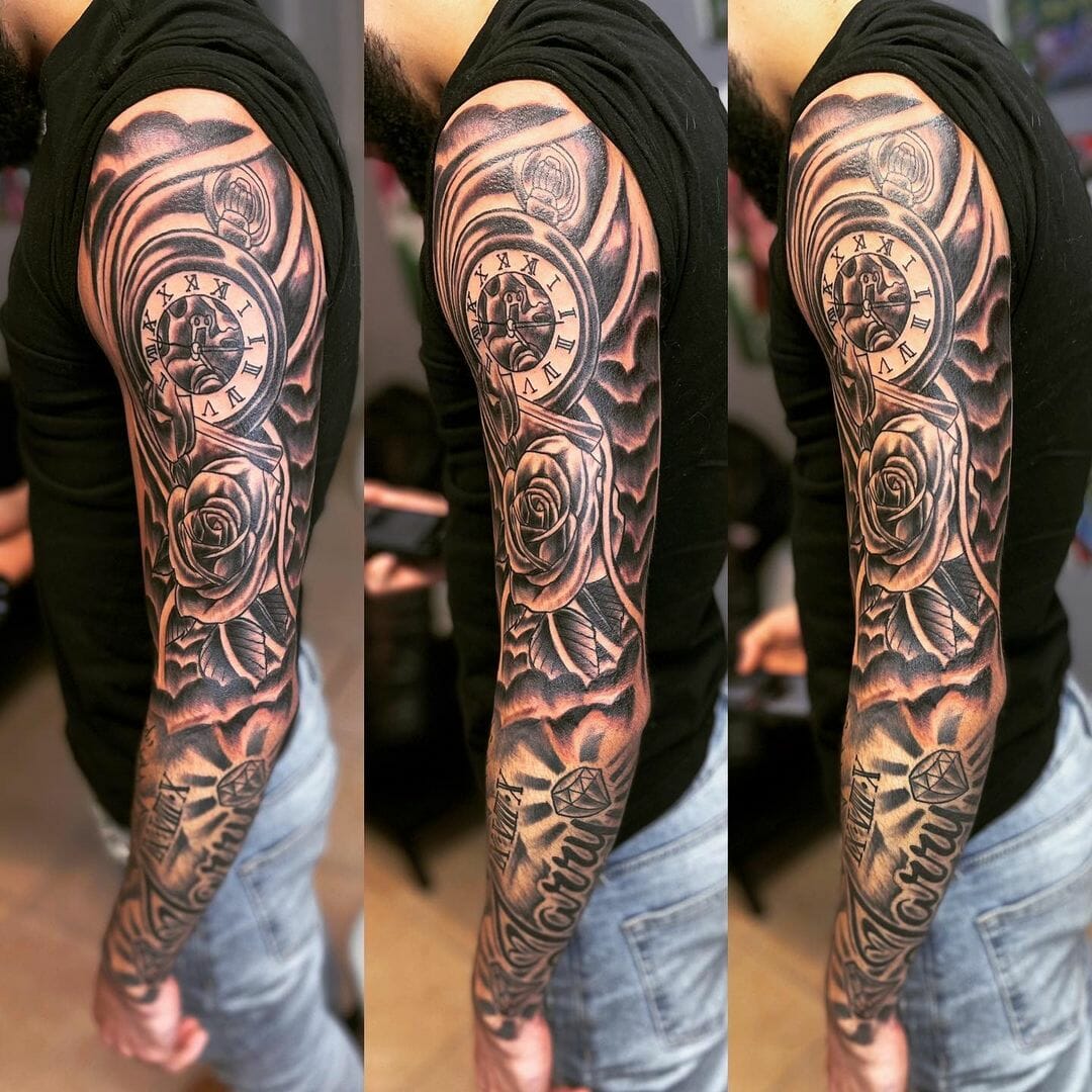 32 New Incredible Clock Tattoo Designs for Best Inking - Psycho Tats