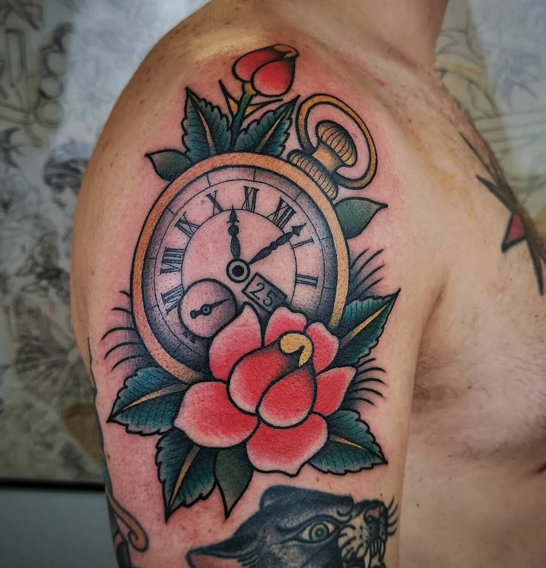 32 New Incredible Clock Tattoo Designs for Best Inking - Psycho Tats
