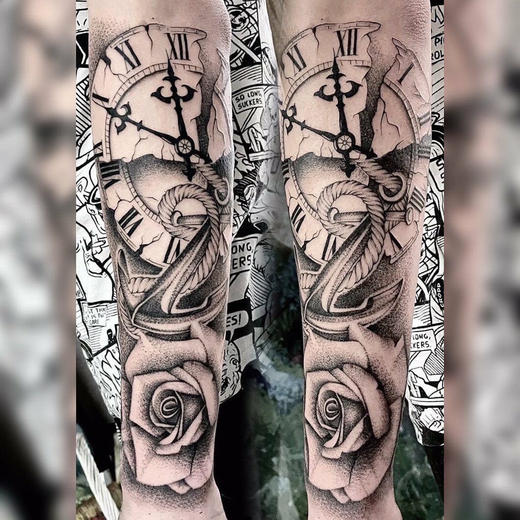 32 New Incredible Clock Tattoo Designs for Best Inking - Psycho Tats