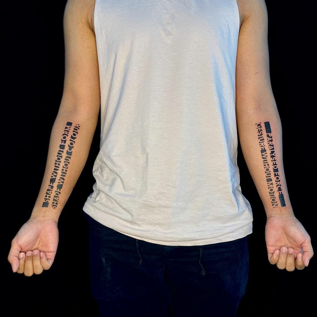 53 Stunning Wording Tattoos To Try On Arm For Best Inking - Psycho Tats