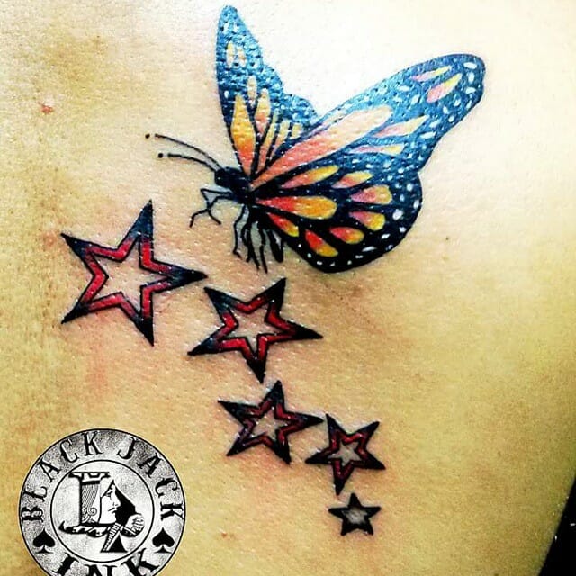 78 Butterfly Thigh Tattoos- Wings of Feminine Freedom - Psycho Tats