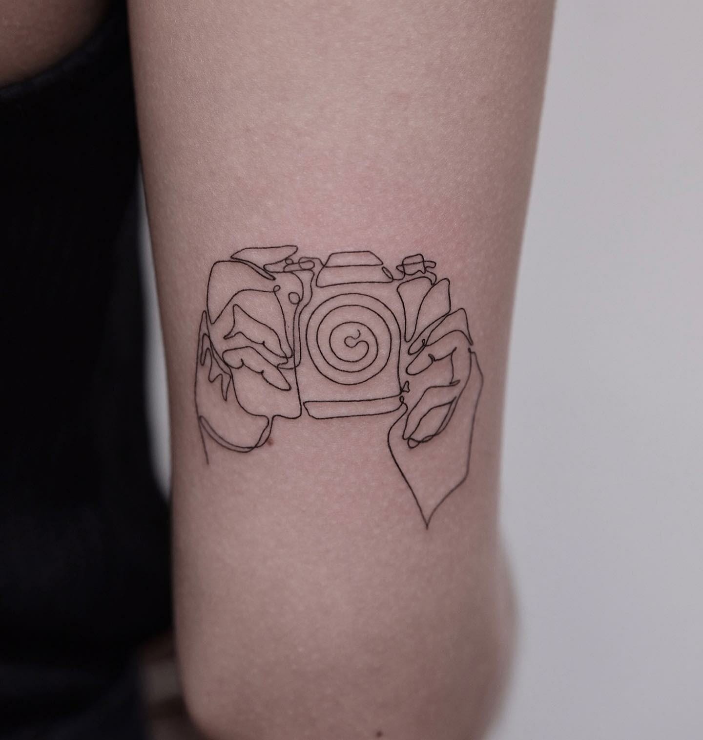18 Best Camera Tattoos – Digital Camera Tattoo Ideas - Psycho Tats