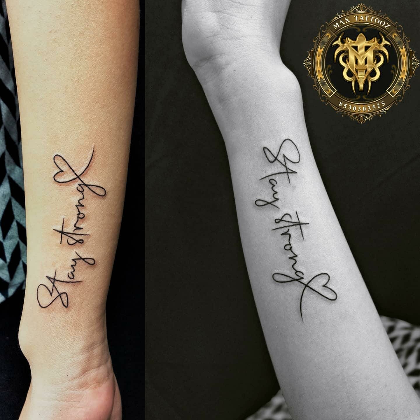 Alluring Stay Strong Phrase Tattoo Ideas - Psycho Tats