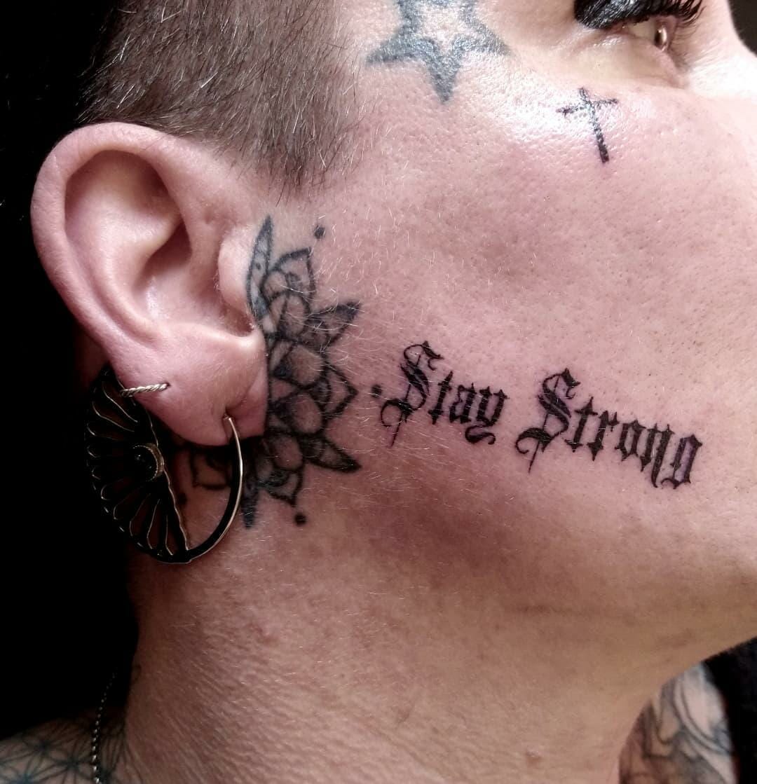 Alluring Stay Strong Phrase Tattoo Ideas - Psycho Tats