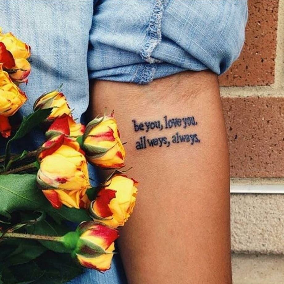 44 Unique And Inspiring Quote Tattoo Ideas With Smart Living To Get ...