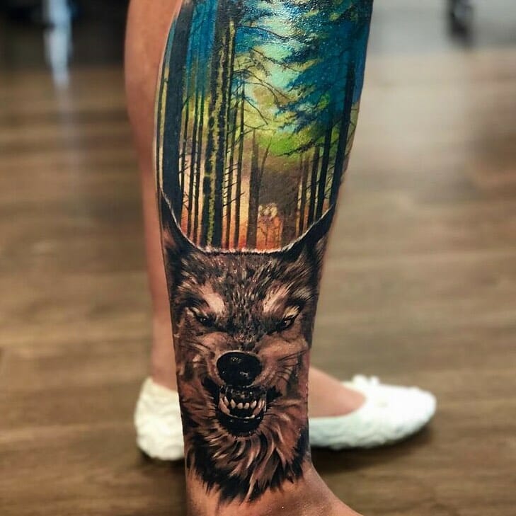 50 Great and Wonderful Tattoos Ideas and Designs of Wolf - Psycho Tats