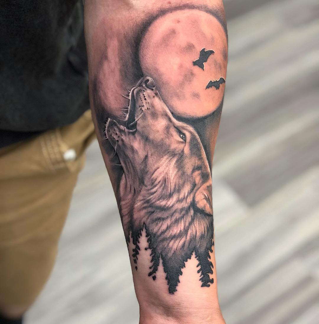 50 Great and Wonderful Tattoos Ideas and Designs of Wolf - Psycho Tats