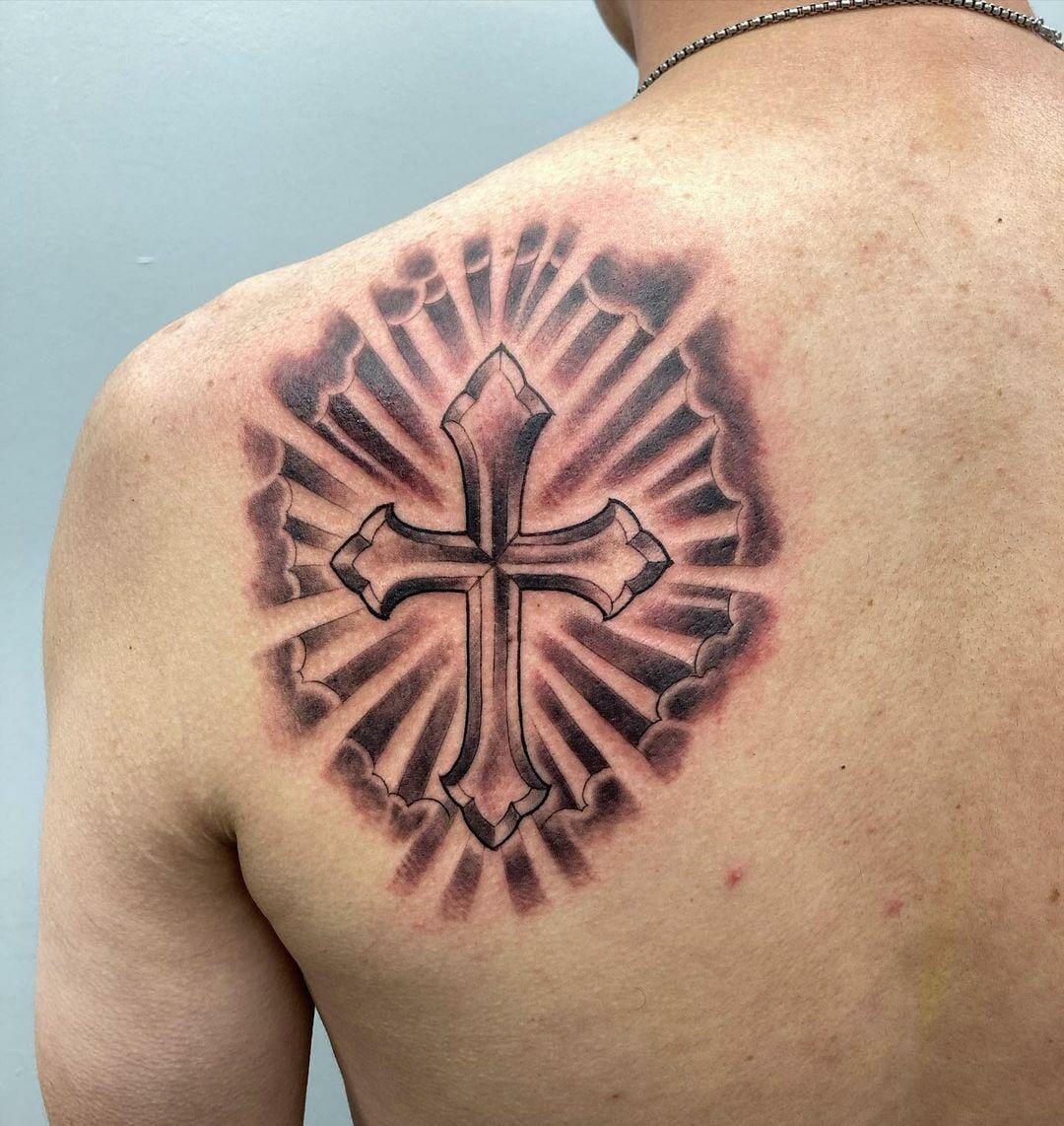50 Cross Tattoo Concepts for Shoulder: Blending Faith and Aesthetics ...