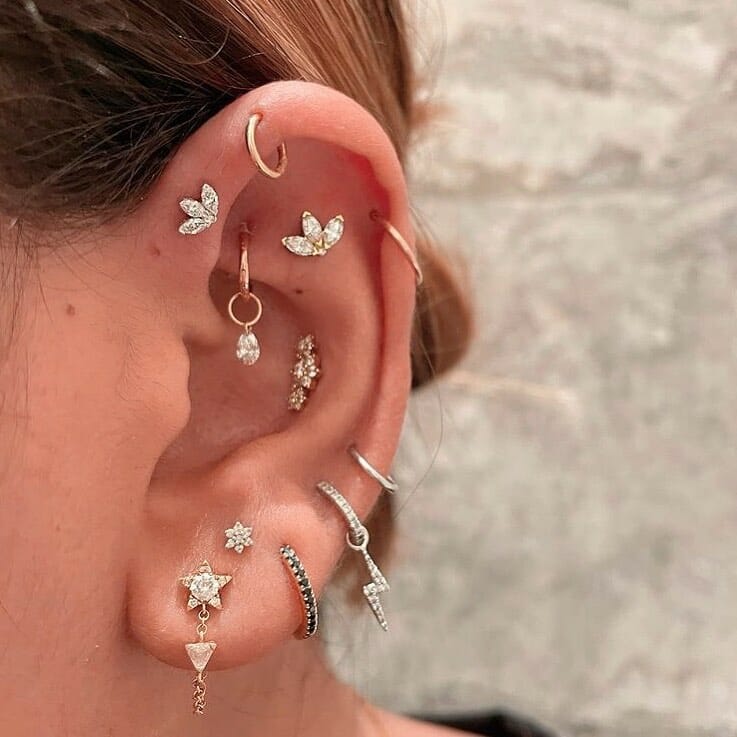 10+ Marvelous Forward Helix Piercing Design Ideas That You’ll Surely ...