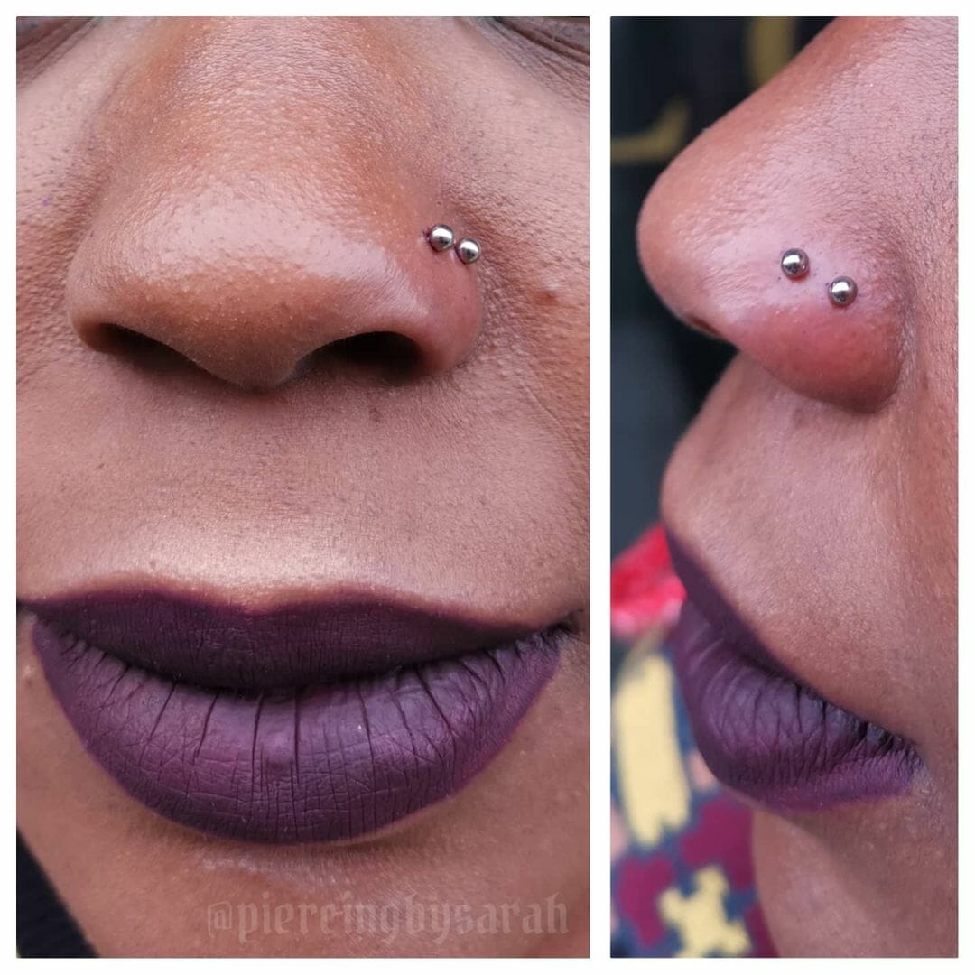 8+ Terrific Double Nose Piercing Ideas To Fall In Love With - Psycho Tats
