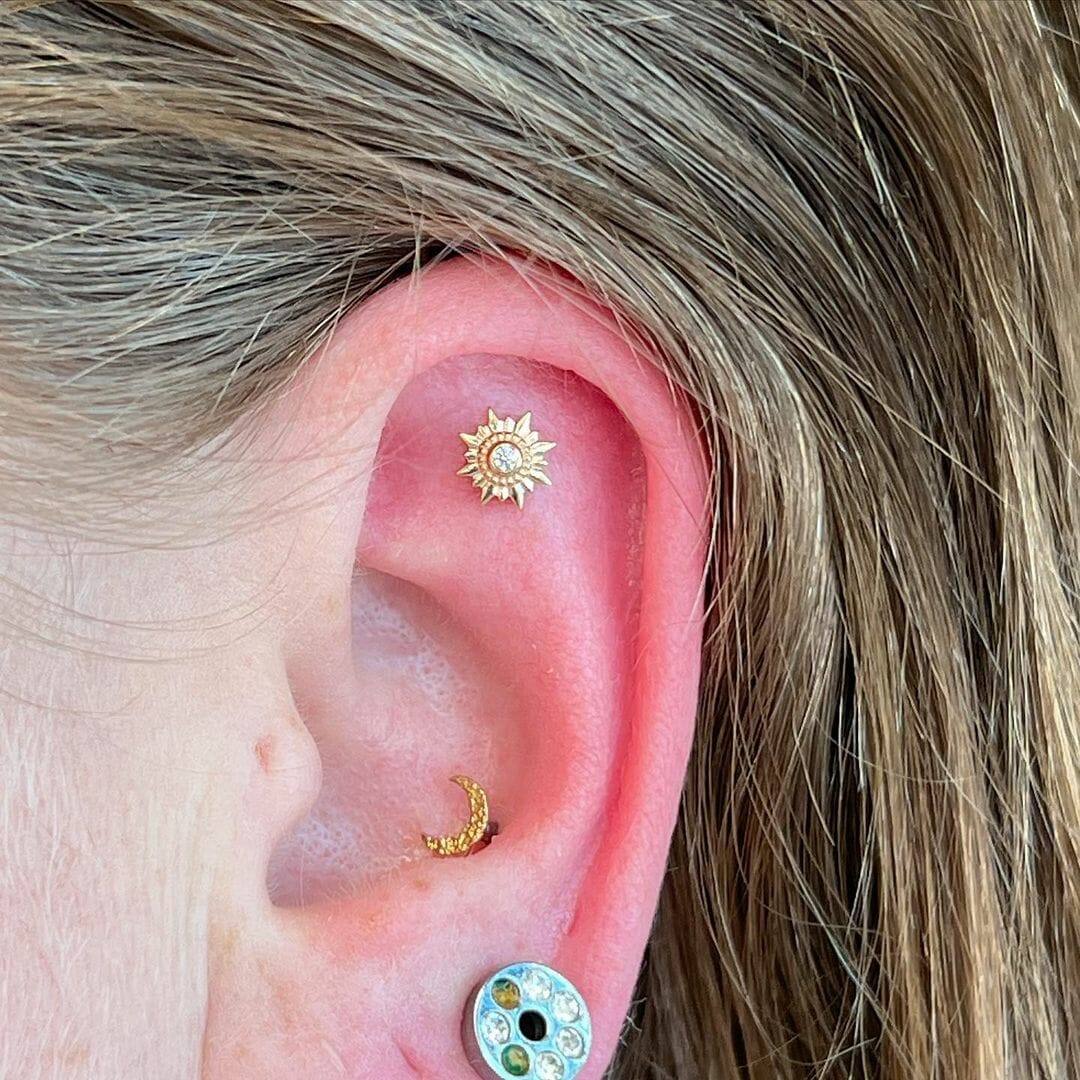 20+ Stunning Helix Piercing Designs That You’ll Adorn - Psycho Tats