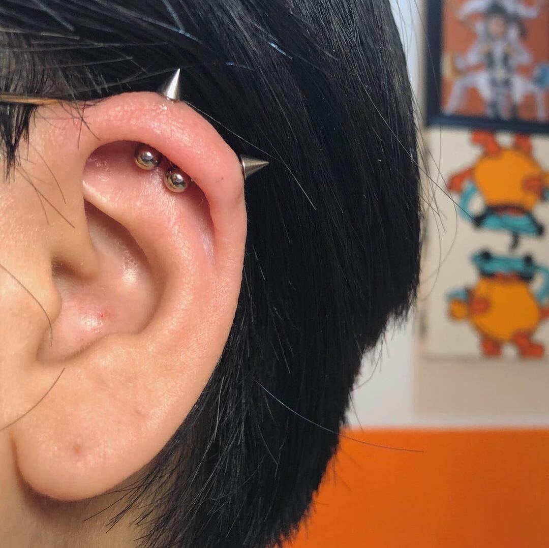 20+ Stunning Helix Piercing Designs That You’ll Adorn - Psycho Tats