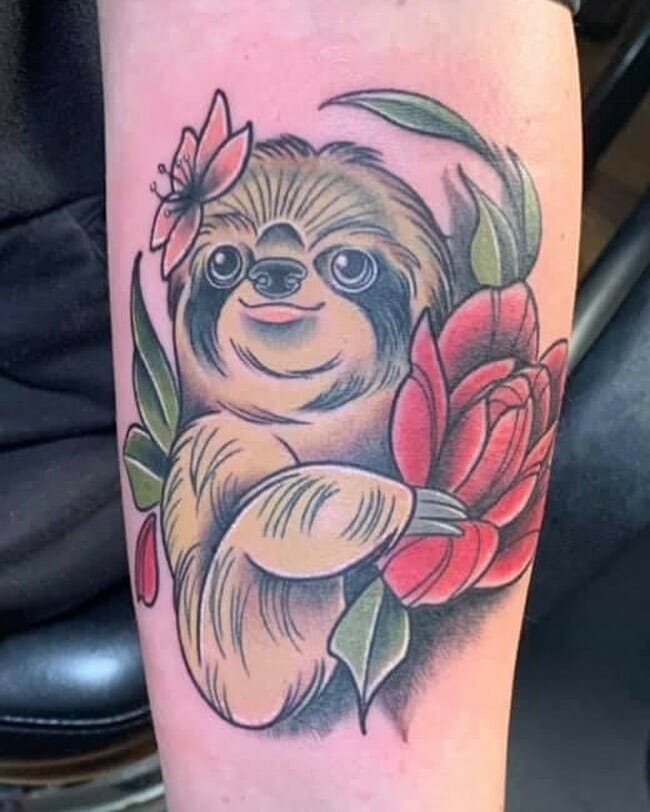94 Stylish And Adorable Sloth Tattoo Ideas One Would Love To Have ...
