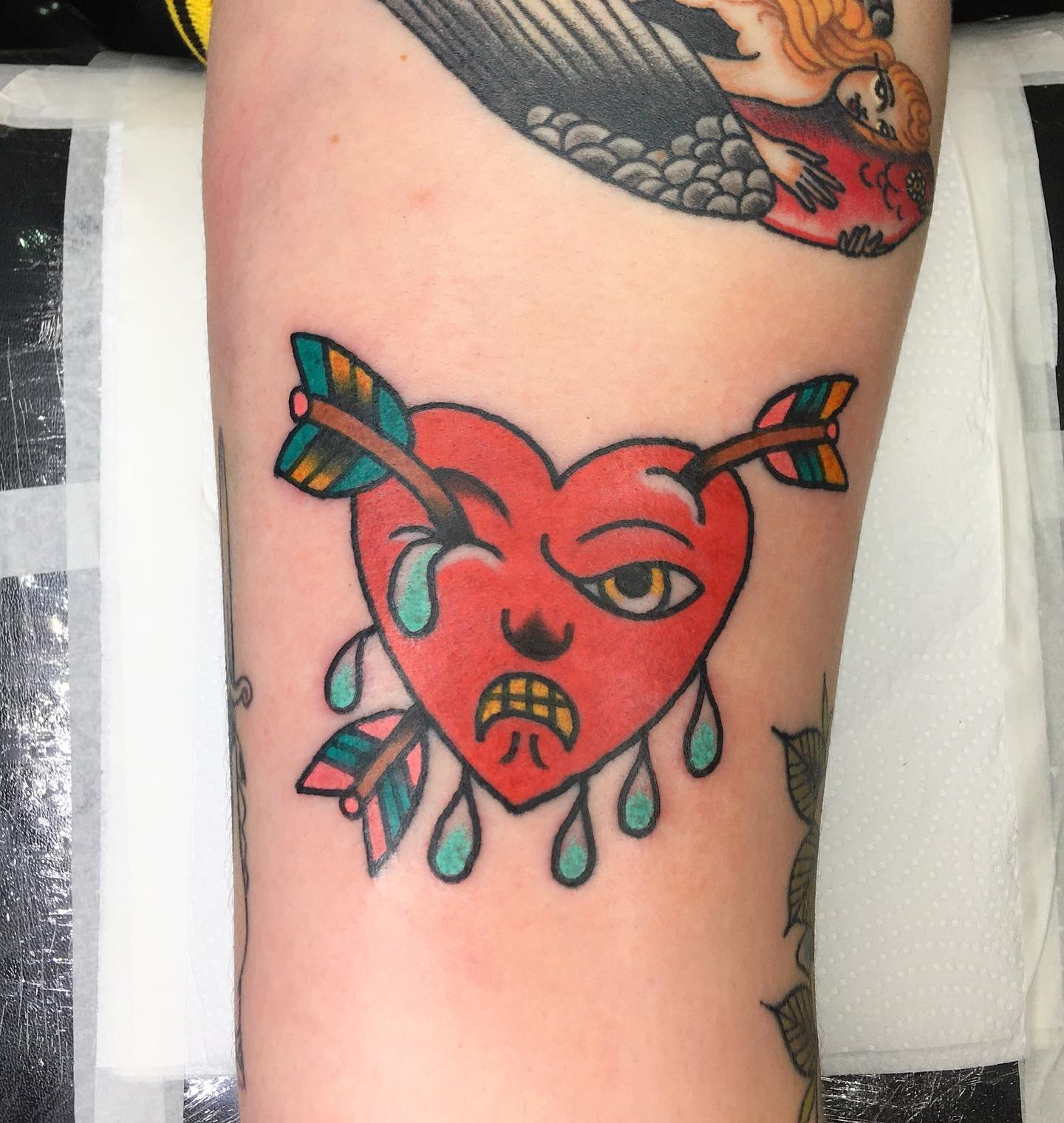 20+ Iconic Crying Heart Tattoo Designs That Portray The Broken Heart ...