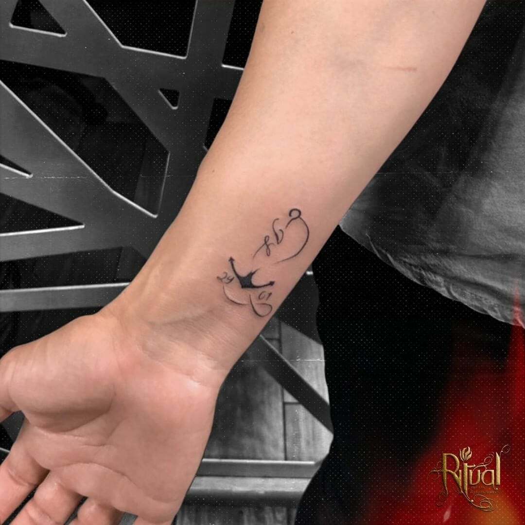 54 Initials Tattoos For Wrist- Express Yourself with Letter Art ...