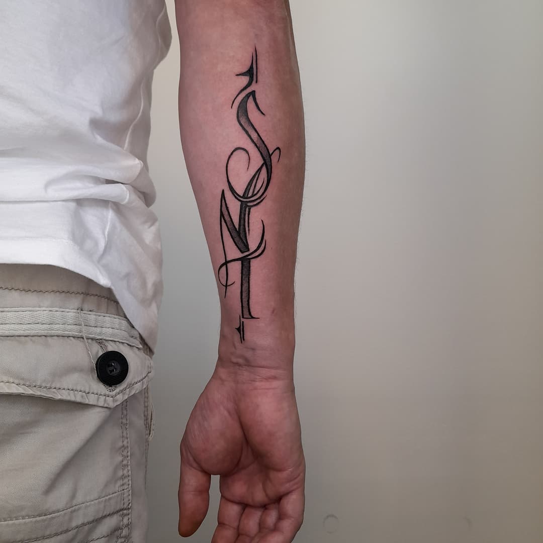 54 Initials Tattoos For Wrist- Express Yourself with Letter Art ...
