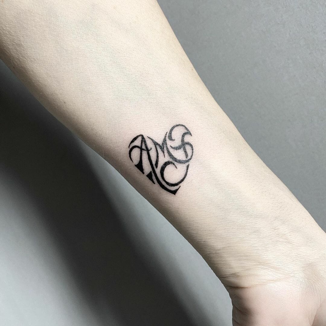 54 Initials Tattoos For Wrist- Express Yourself with Letter Art ...