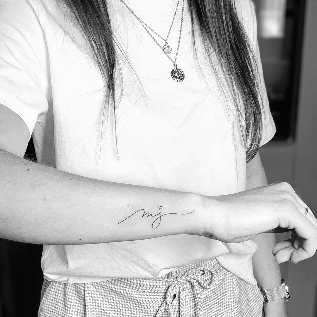 54 Initials Tattoos For Wrist- Express Yourself with Letter Art ...