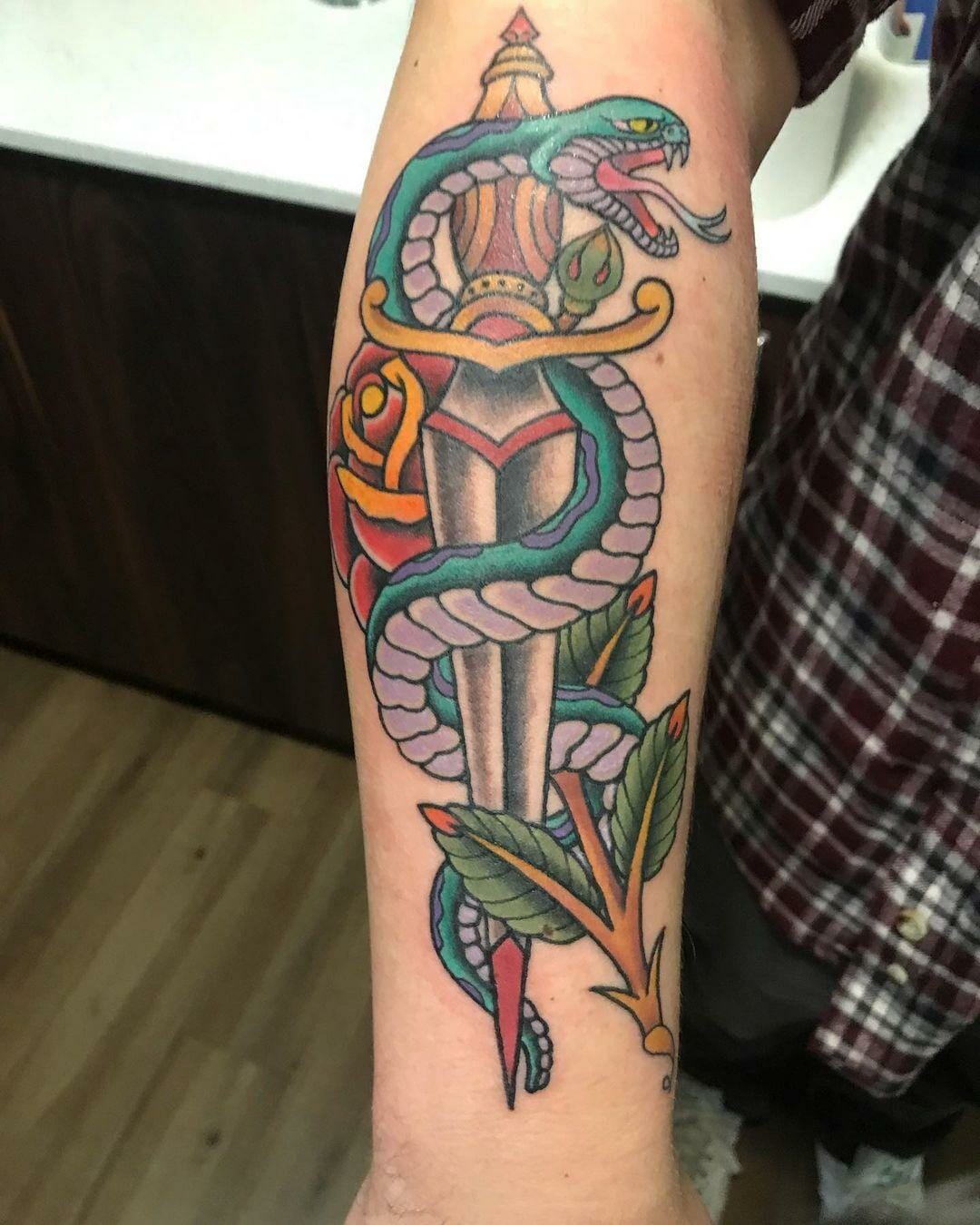 Snake And Dagger Tattoo Meaning – Inspirational Design Ideas - Psycho Tats