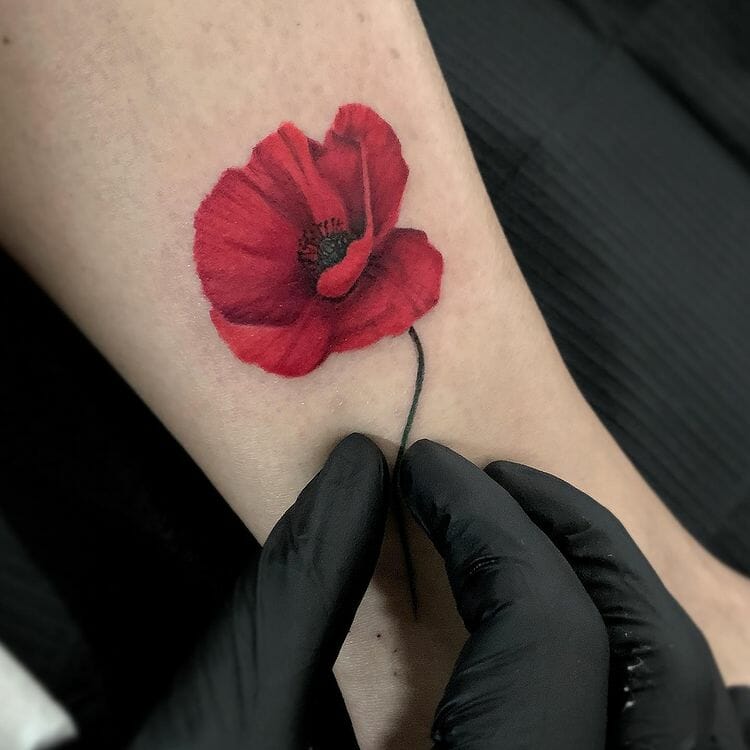 30 Lovely and Delightful Poppy Flower Tattoo Ideas and Design - Psycho Tats