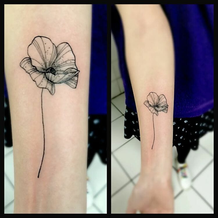 30 Lovely and Delightful Poppy Flower Tattoo Ideas and Design - Psycho Tats