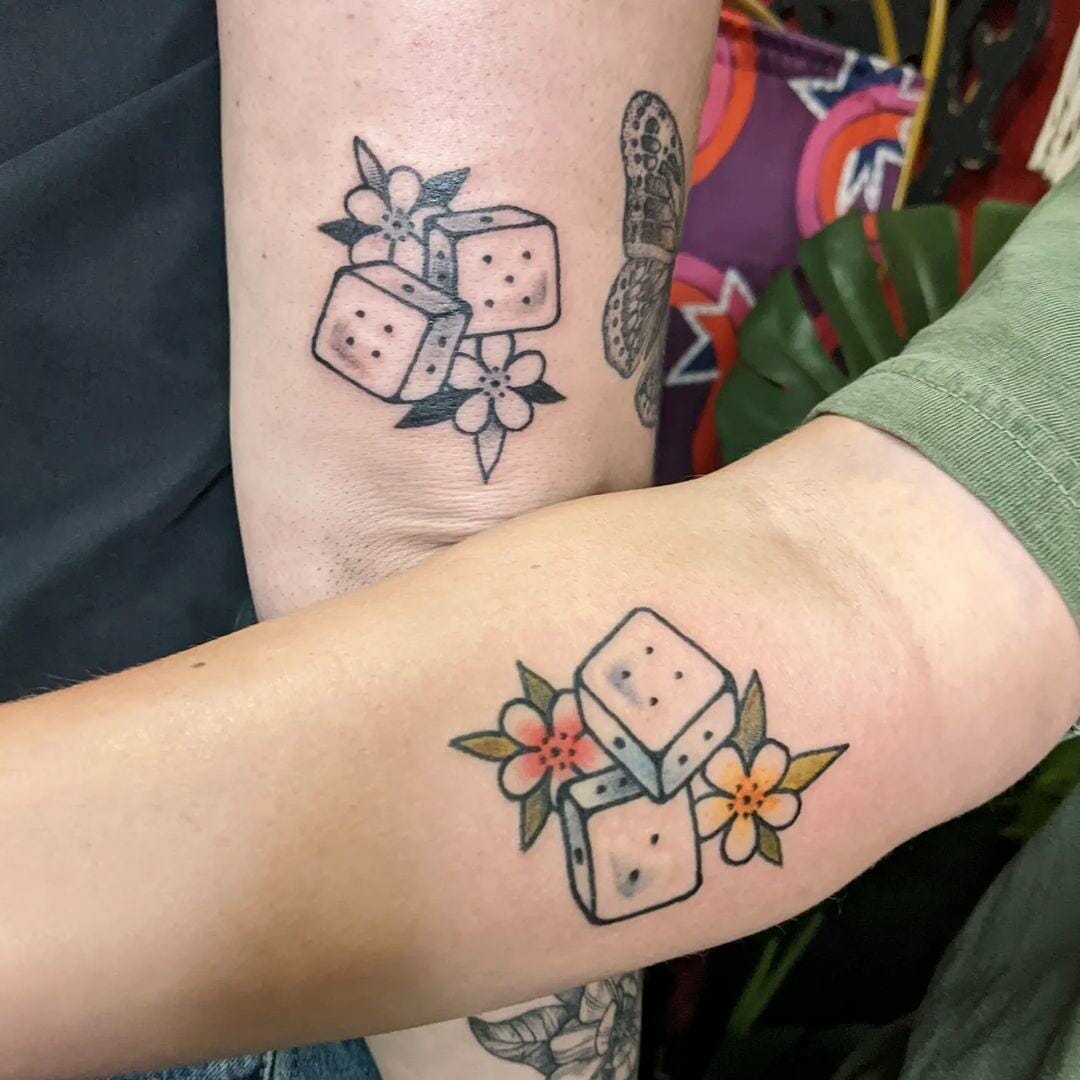 36 Delightful and Iconic Dice Tattoo With Gleaming Personality - Psycho ...