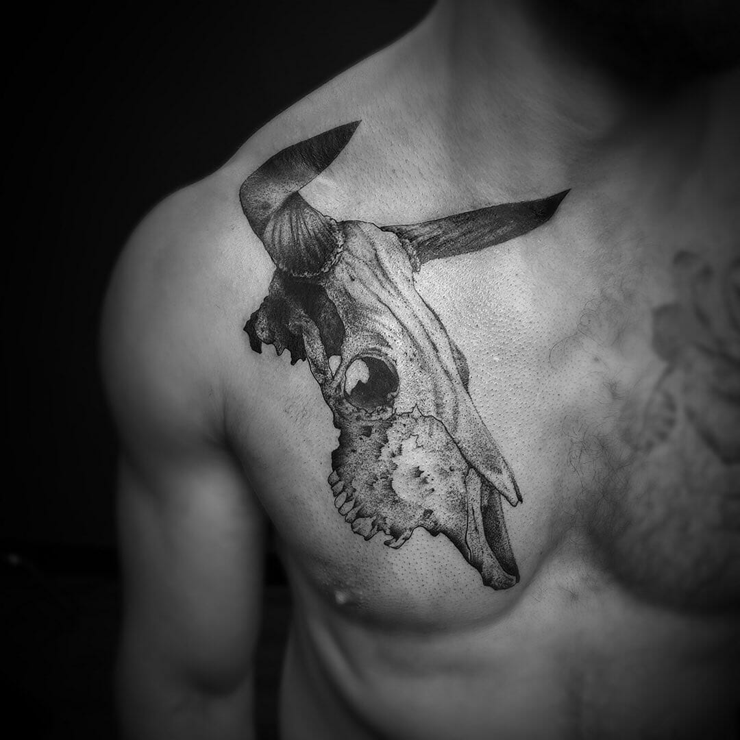 Bull Skull Design Tattoo Meaning – Inspiring Design Ideas - Psycho Tats