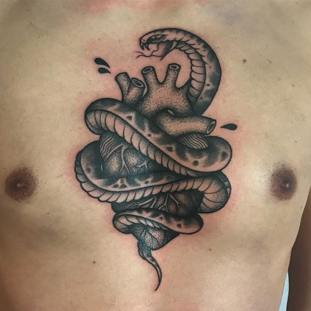 105 Bold Snake Tattoo Concepts for Chest: Expressive Serpent Art ...