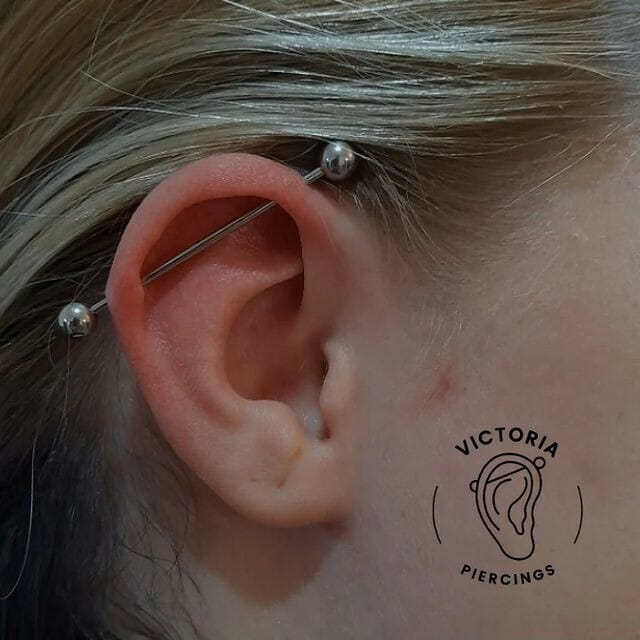 12+ Coolest Industrial Bar Piercing Ideas That You Must Try - Psycho Tats