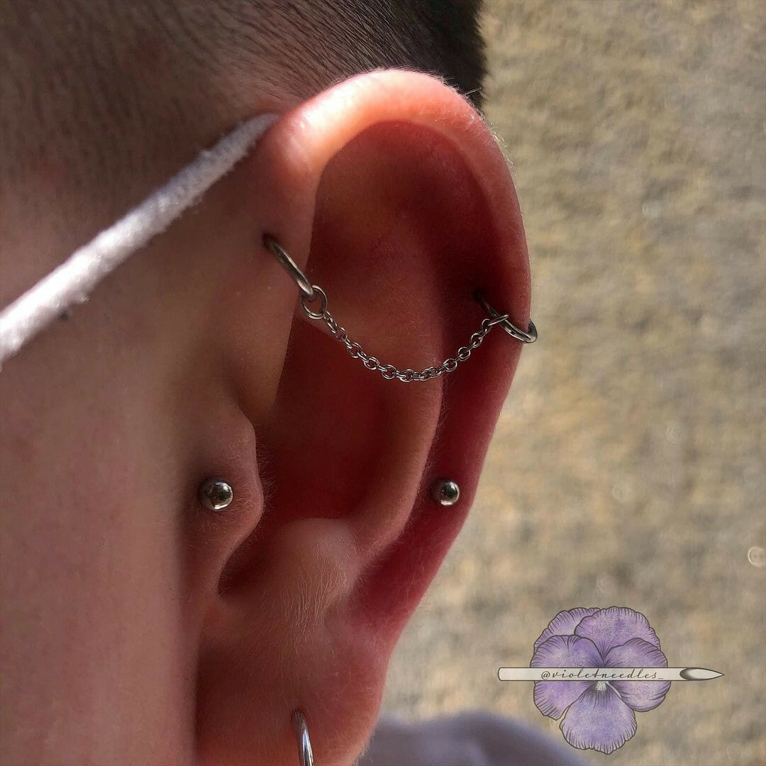 12+ Coolest Industrial Bar Piercing Ideas That You Must Try - Psycho Tats