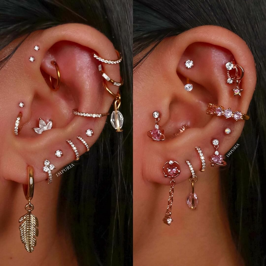 Which Piercing Should You Get? Single, Double, Triple Helix Piercing ...