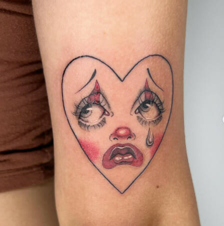 49 Exclusive Clown Tattoo Designs You Must See to Believe! - Psycho Tats