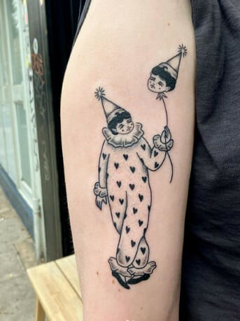 49 Exclusive Clown Tattoo Designs You Must See to Believe! - Psycho Tats