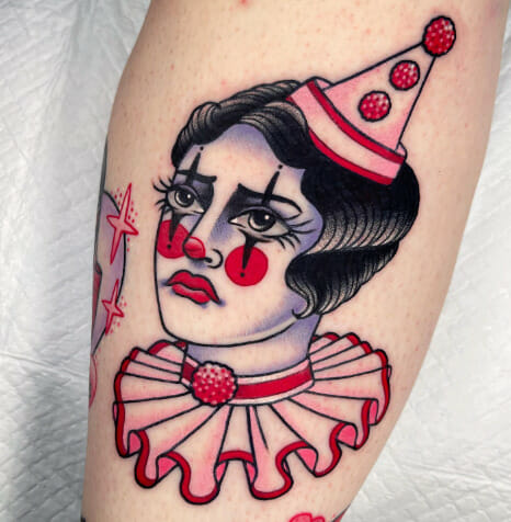 49 Exclusive Clown Tattoo Designs You Must See to Believe! - Psycho Tats