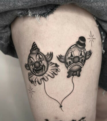 49 Exclusive Clown Tattoo Designs You Must See to Believe! - Psycho Tats